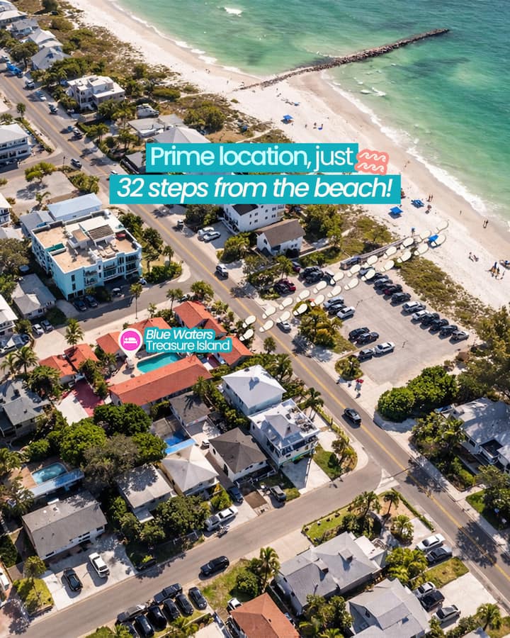 Unit 1 I Beachside Studio Escape | Full Kitchen - Treasure Island, FL