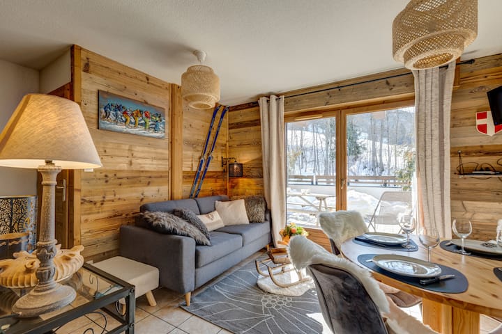 Le Flocon De Neige - Appt Cosy Avec Terrasse - Flumet