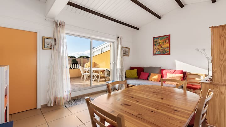 Appt Spacieux 4 Pers, Terrasse, Plage à 200m - Marseillan