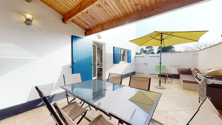 La Villa Bleue à 300 M De La Mer - Brem-sur-Mer