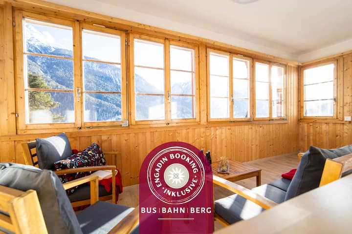 Chasa Schilana 84: Lovingly Furnished 3.5-room Apa - Sent
