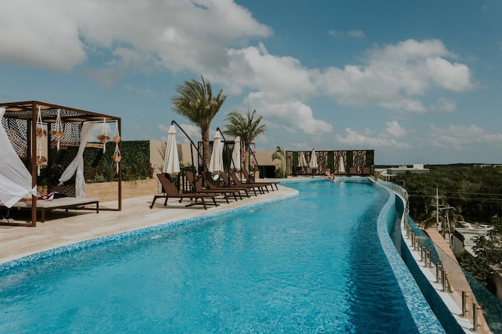 Stunning Boho Chic Condo Close To Downtown & Beach - Riviera Maya