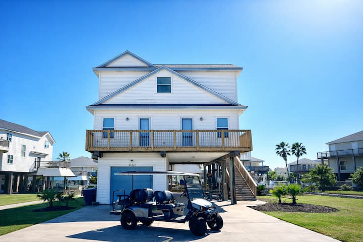 Bayhouse Bliss-golf Cart, Kayaks & Fishing Access - Galveston, TX