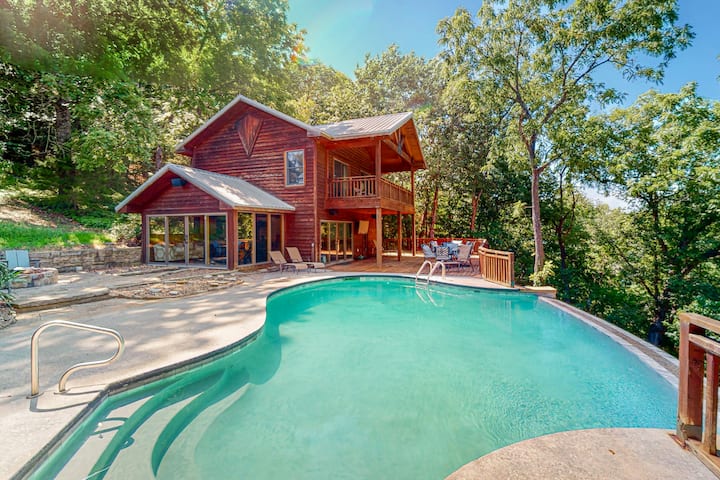 Lakefront 6br With Infinity Pool, Sauna & Kayaks - Arkansas