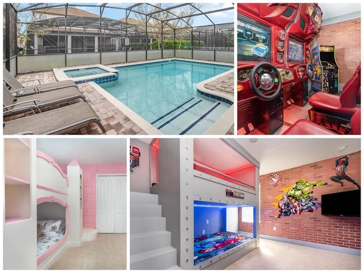Upscale Family Home W/ Custom Arcade, Theatre - 대븐포트