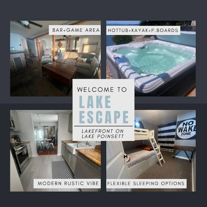 Bar+gamearea|hottub|kayak|paddlebrds|lakefrnt|slee - Lake Poinsett, SD
