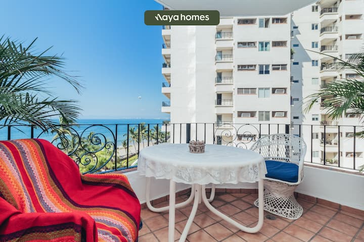 Ocean View 2br Condo-balcony-beach-pool - 604 - Puerto Vallarta