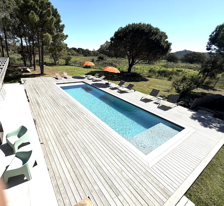 Villa 5 Chambres, 12 Personnes Piscine Privée - Plage de Palombaggia