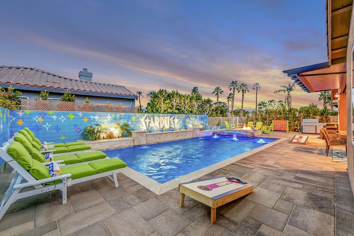 Stardust: Pool, Spa, Firepit, Bbq, Ev Charger! - La Quinta, CA