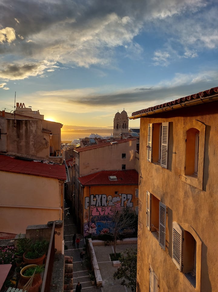Nid D'amour Avec Vue Sur La Mer Au Cœur Du Panier - Vieux-Port de Marseille