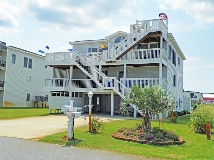 Kh4004- Oceanside-5 Brs, Elevator, Pool Table, Pri - Kitty Hawk, NC