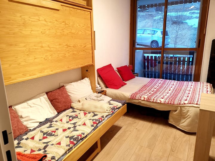 Studio Cosy Avec Terrasse à Allos, 20 M². - La Foux d