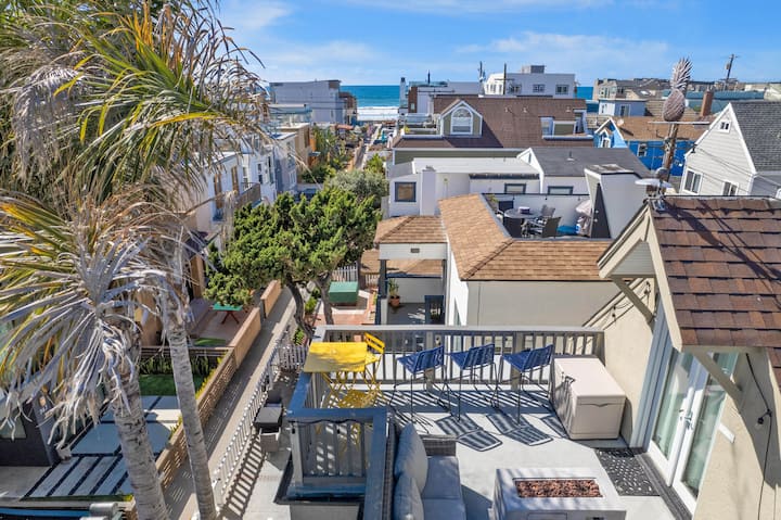 Oceanview 3br Home | Rooftop, Firepit, Steps2ocean - Mission Beach - San Diego