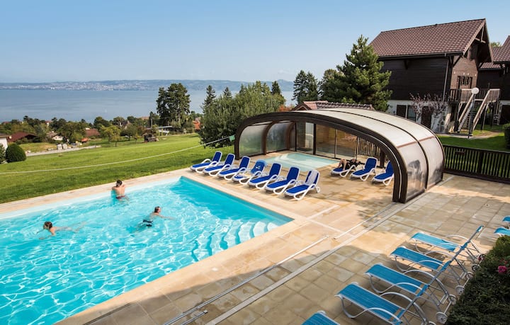 Au Bord Du Lac | Appart Cosy + Piscine Chauffée - Évian-les-Bains