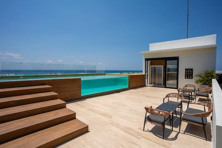 2br Condo With Rooftop Oceanview & Centric Locatio - Playa del Carmen