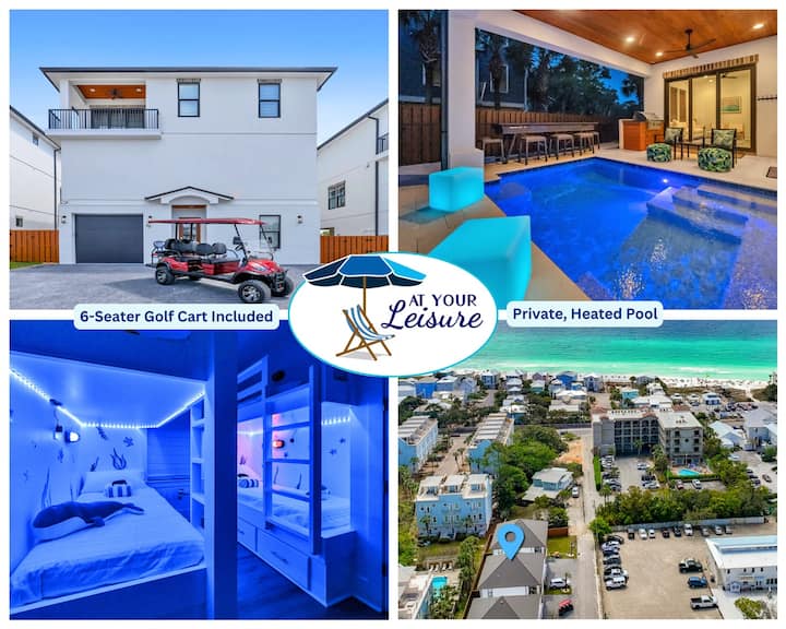 Walk To Beach Heated Pool Golfcart Elevator Bunks - Florida Panhandle, FL