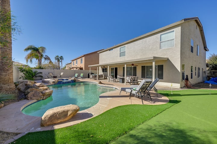 Putting Green, Pool & Spa: Home In Queen Creek! - San Tan Valley, AZ