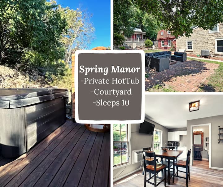 Hot Tub+private Courtyard+sleeps 10 - Grafton, IL