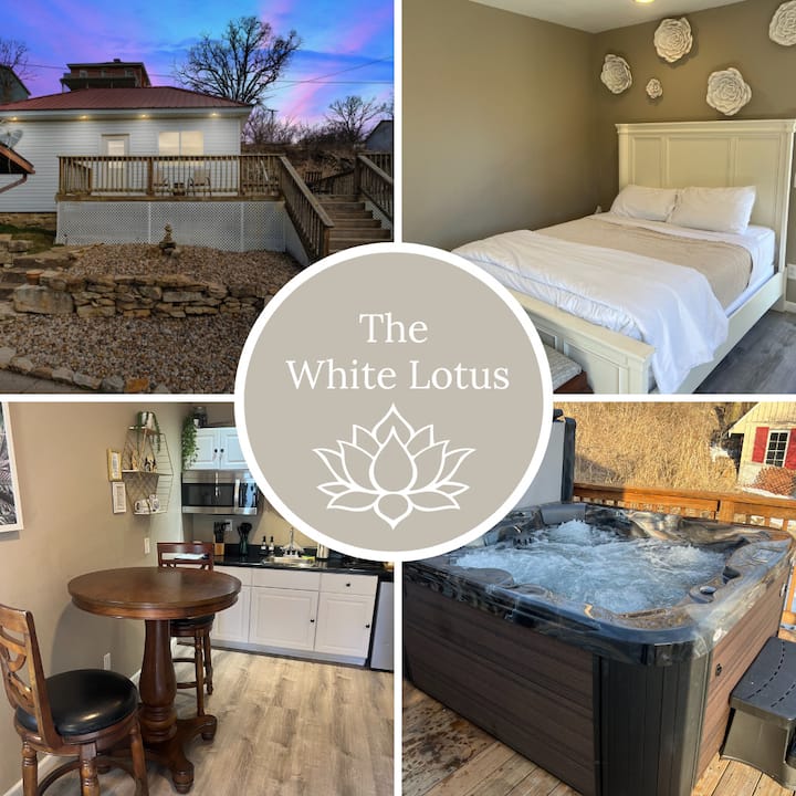 White Lotus Hideaway | Hot Tub On Main Street - Grafton, IL