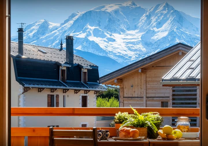 Chalet Pour 8 Avec Vue Mont Blanc Et Jacuzzi - Combloux