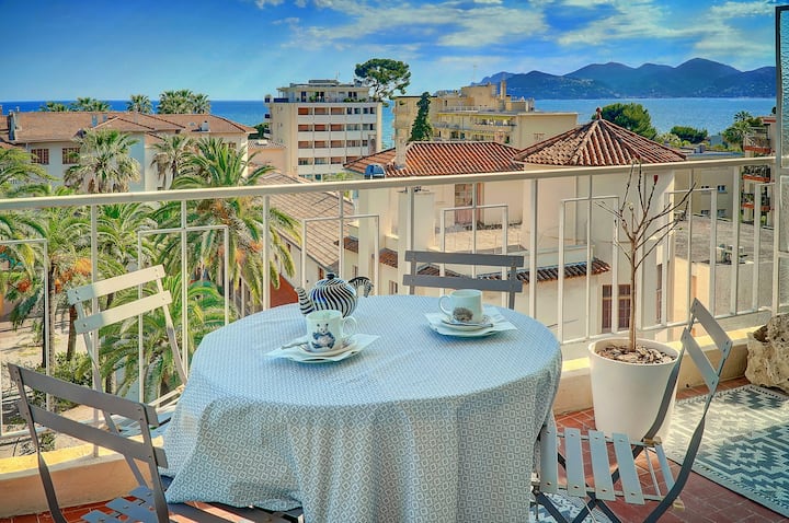Immogroom- Vue Mer - Proche Plage - Belle Terrasse - Cannes