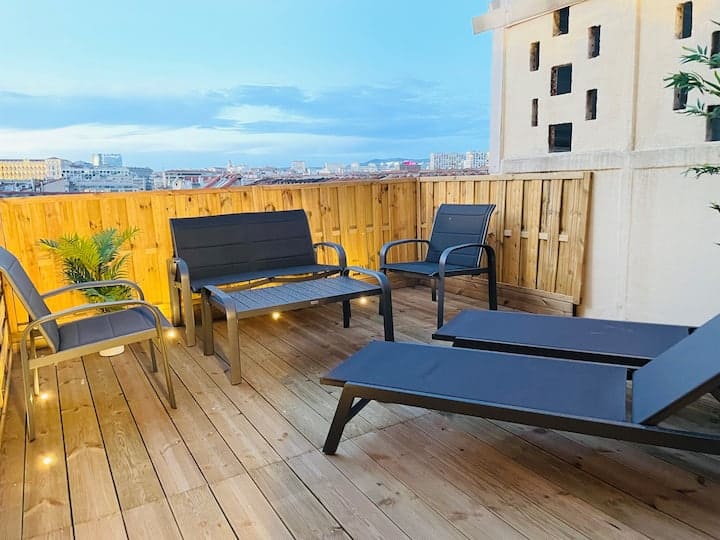 Honoré-rooftop-appartement Plein Centre Vieux Port - Marseille