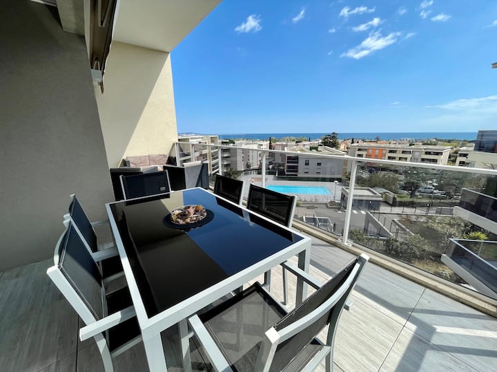 Superbe Appartement Vue Mer à Villeneuve-loubet - Villeneuve-Loubet