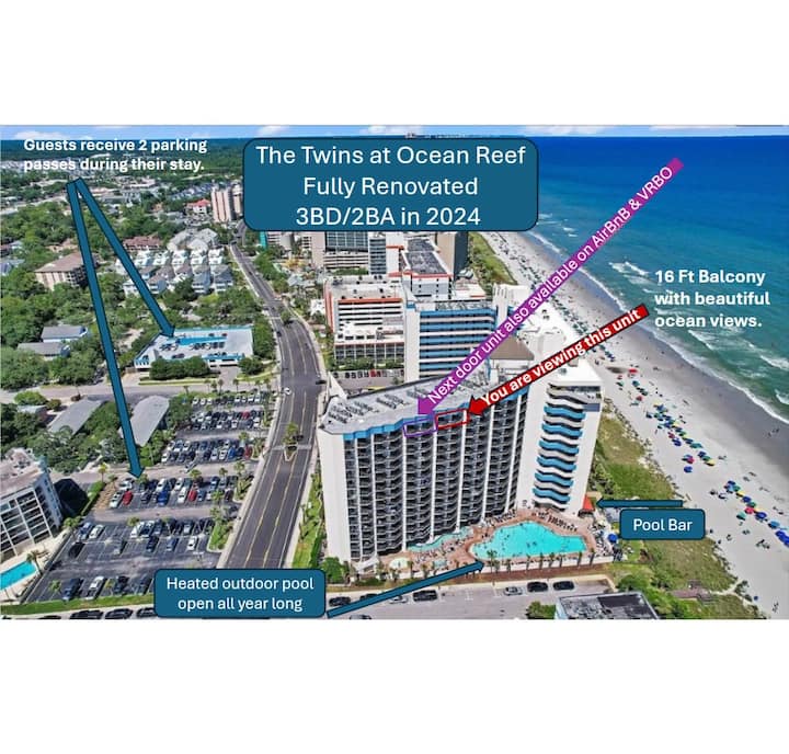 The Twins At Ocean Reef 3bd Oceanview Condo - Myrtle Beach