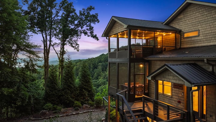 Modern Mountain Oasis 5br Million-dollar Lake View - Blue Ridge, GA
