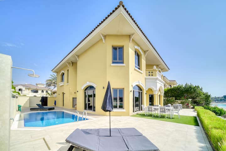 Beachfront 5br Villa W/ Private Pool At The Palm - Dubaï