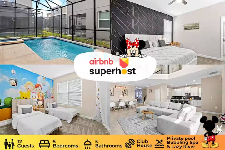 Close To Disney! Stunning 5bdr Villa In Story Lake - 키씸미