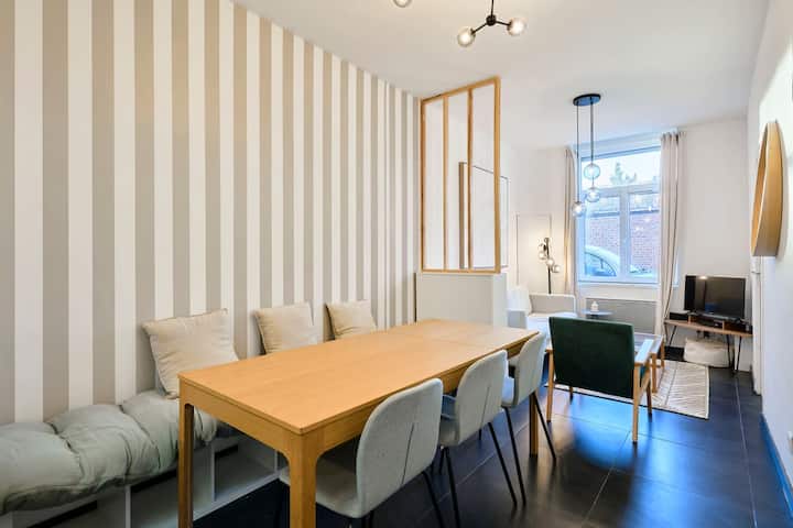 Maison Rénovée 3 Chambres & Terrasse - Roubaix