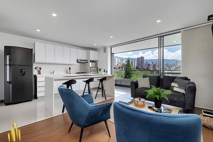 Life 703 - Apt Contemporáneo-iluminado/vista - Medellín