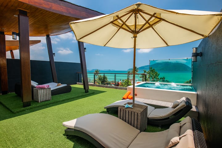 Villa Sabine: Private Pool 4br Seaview Jacuzzi - Kata Beach