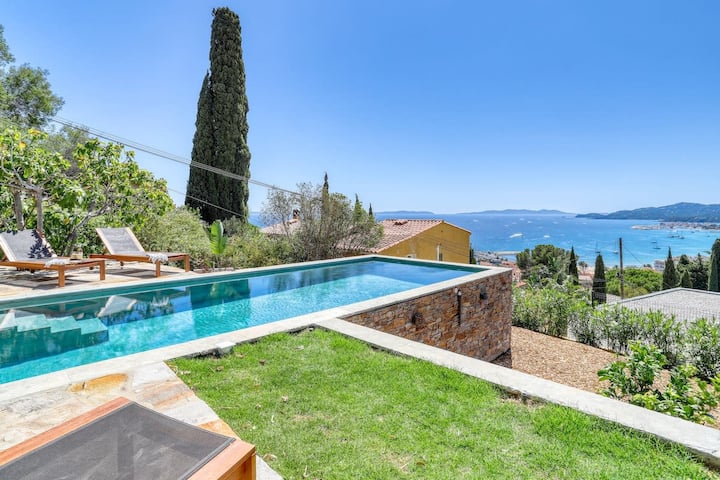 Villa Figuière - Vue Mer Et Piscine - Tout Confort - Île du Levant