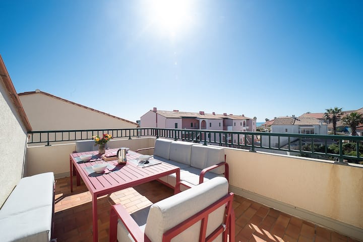 Le Duplex De Monique - Beau Duplex Proche Plage - Sainte-Marie-la-Mer