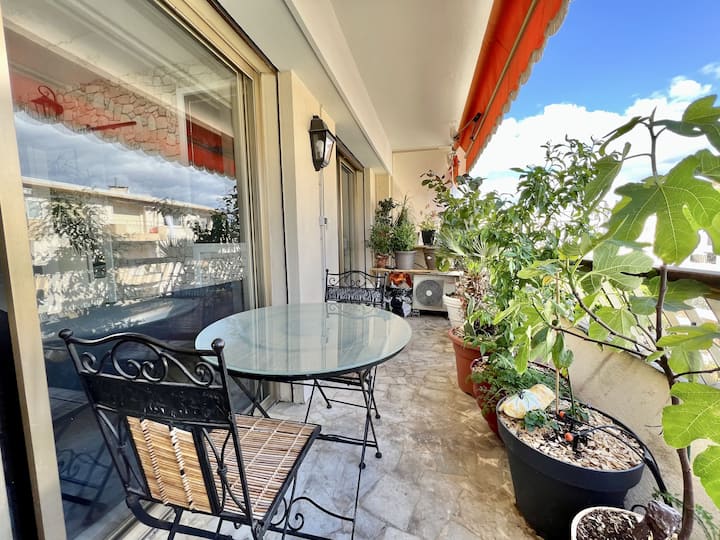 Lumineux 31m2, Terrasse Fleurie à 5min Croisette - Cannes