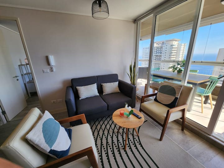 Hom | Depto 2d2b En Concón Con Piscina/parking - Concón