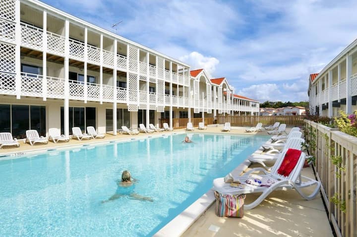 Beautiful Duplex In A Secure Residence With Swimmi - Mimizan