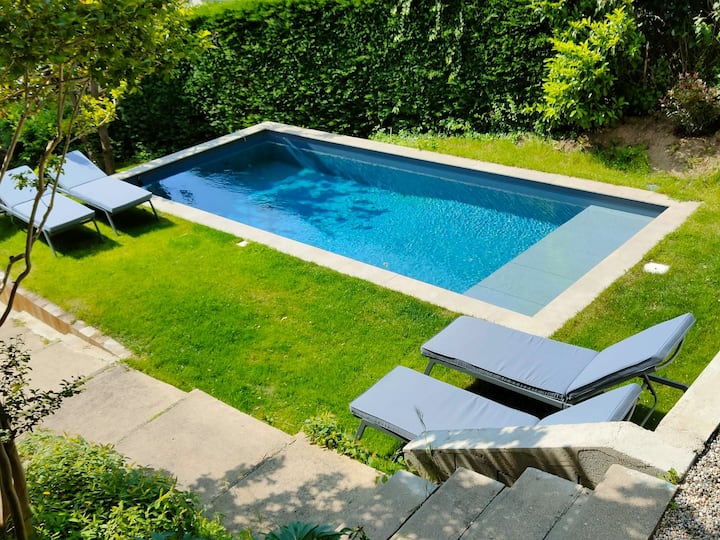 Villa Les Roses - Maison Avec Piscine Et Jardin - Lyon