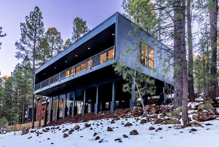 Le Cabin Noir|lux Alpine Retreat|spa|bbq - Flagstaff, AZ