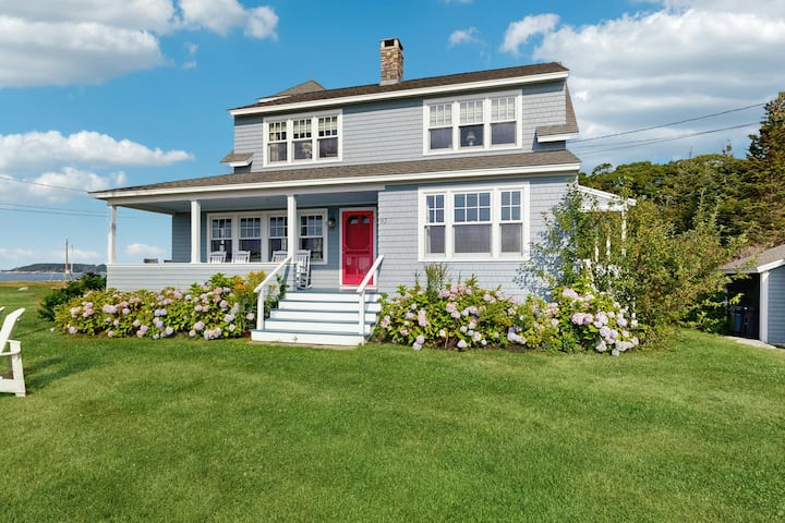 Incredible 3br Oceanfront | Fireplace | Deck - Boothbay Harbor, ME