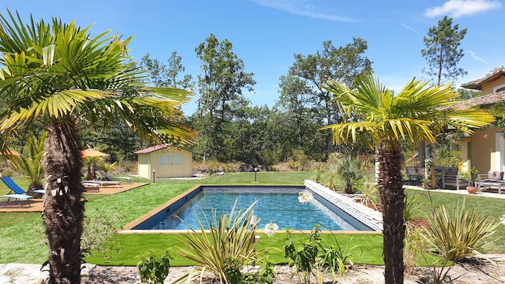 Villa Piscine Chauffée 24 Couchages Lac Parentis C - Biscarrosse