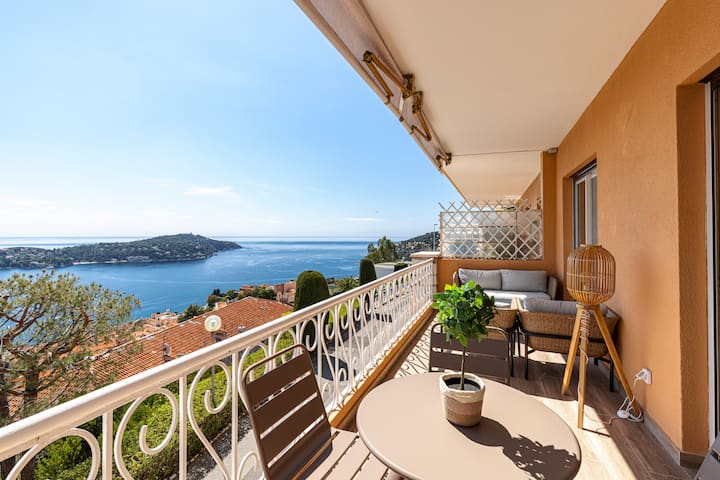 Vue Mer Panoramique - 2 Chambres - Villefranche Su - Villefranche-sur-Mer