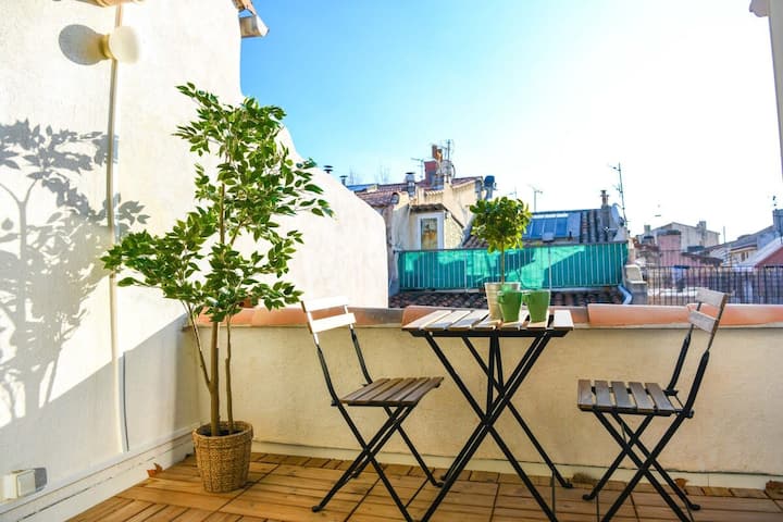 Le Duplex - Terrasse Au Cœur De Marseille Panier - Marseille