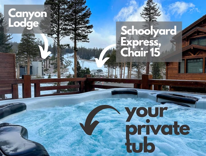 "Inbounds" Slopeside @ Canyon-private Spas/garages - Mammoth Lakes, CA
