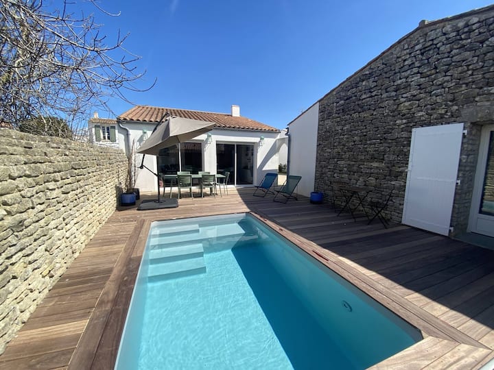 Villa Du Gillieux : Charmante Maison Rénovée Avec - Saint-Clément-des-Baleines