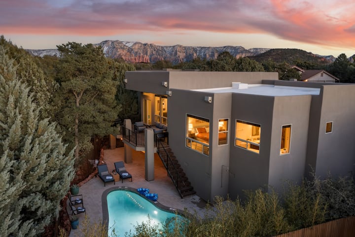 Luxury Adobe Oasis | Pool, Hot Tub, Mountain Vista - Sedona, AZ
