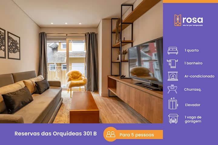 Rosa Apartamento Reservas Das Orquídeas 301 B - Gramado