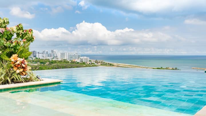 Jacuzzi Priv Rooftop Piscina Bar Y Relax Dq1411 - Cartagena